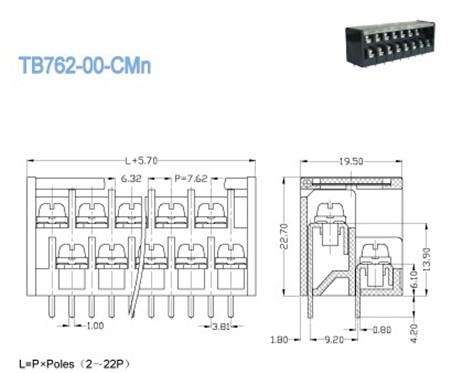 Double Level Barrier Terminal Block