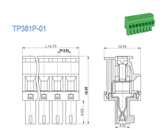Female Sockets Plug In Terminal Block / 8 AMP PCB Terminal Connector Block