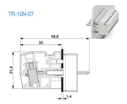 Through Panel Terminal Block Connector