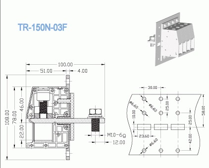 PCB Through Panel Terminal Block