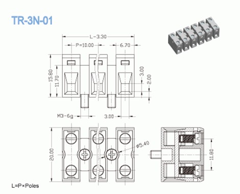 Panel Feed Through Terminal Block