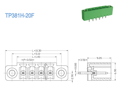 Header, Male Sockets, Pitch 3.50mm, 2P-20P, 300V 8A, Pluggable Terminal ...