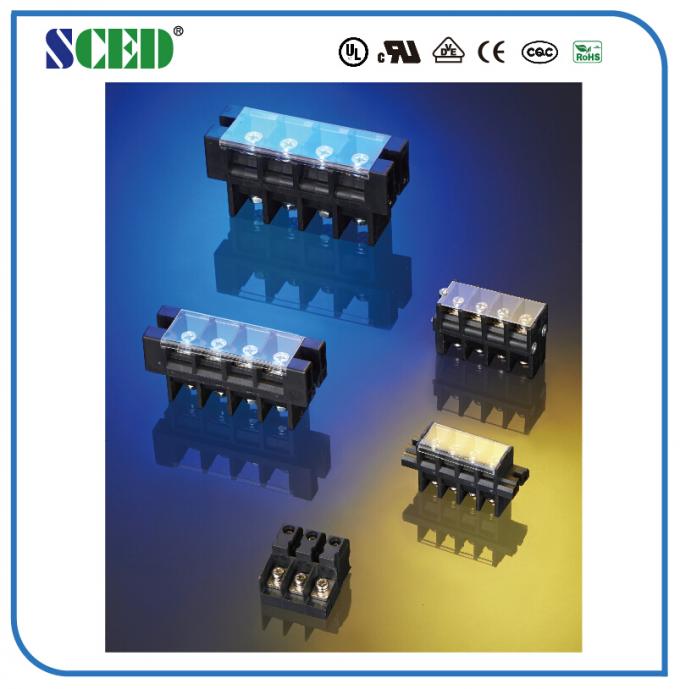 250V / 15A PBT Barrier Terminal Blocks 8.70mm Spacing 14 Poles UL94-V0