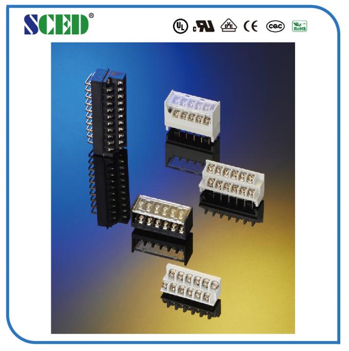 Black 20a Barrier Power Terminal Blocks With 2 12 Poles Brass Pbt 11mm