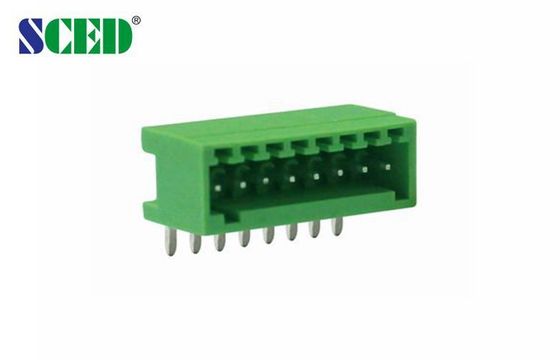 PA66 Plastic Male Connector Plug In Terminal Block 2.50mm Screwless PCB ...
