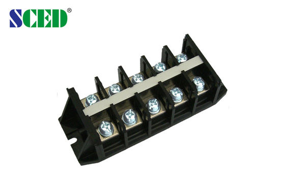 High Current Terminal Connector Block 18.0mm 600V Black PC Screw Mount ...