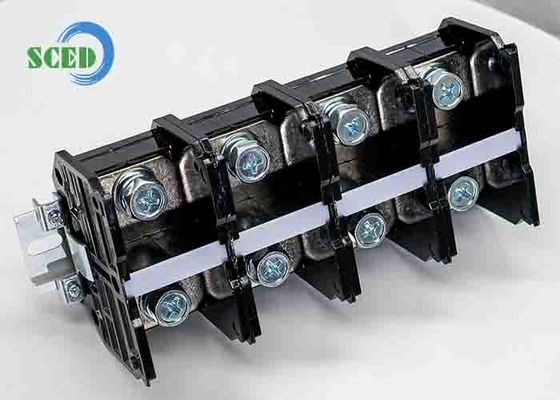 45.00mm Pitch Panel High Current PC Terminal Block 4P Black Power Screw ...