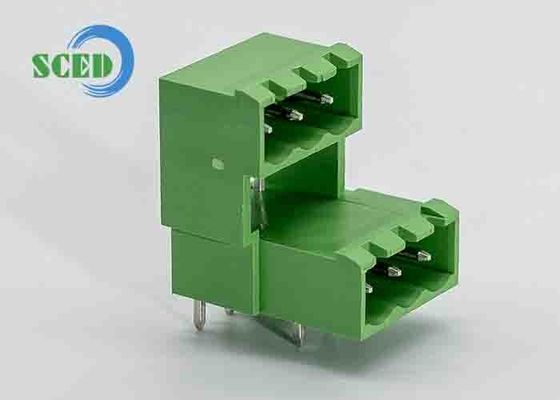 PA66 Pluggable Terminal Block Male Sockets Header Double Level Pitch 5 ...