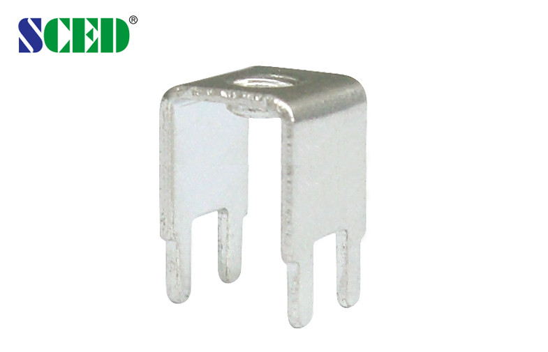 5.0mm Center Space PCB Terminal Block , 40A Brass Electrical Components