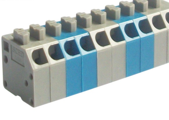 2P-28P Pitch 3.50mm 300v Spring Type Terminal Block 45 Degree Wire Inlet