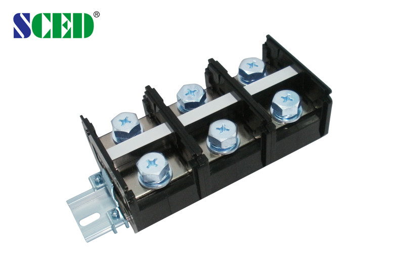 47.00mm High Current Rail Mounted Terminal Blocks 600V 300A for ...