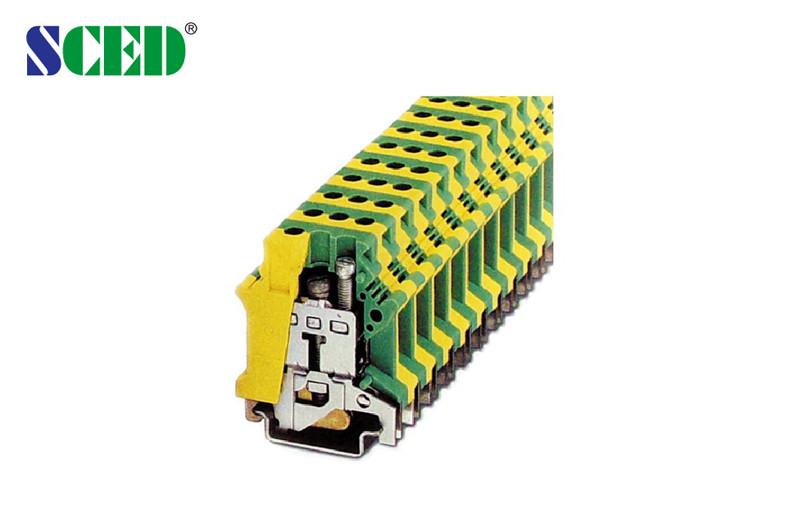 Electric Power Din Rail Terminal Blocks Connectors High Voltage 12.2mm ...