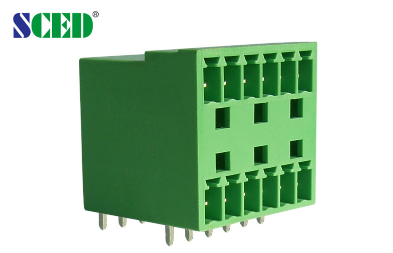 300V Male Pluggable Terminal Block , 3.81mm Pitch Plug In Electrical ...