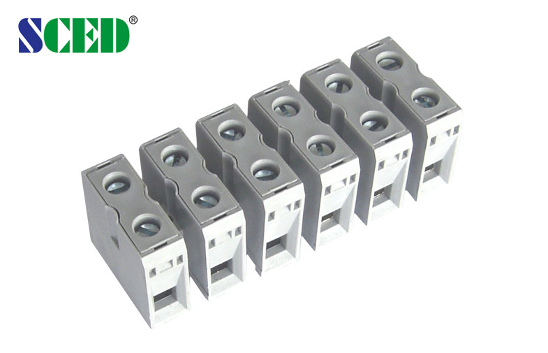 PCB Through Panel Mount Terminal Blocks With 45 Degree Wire Inlet , 14 ...