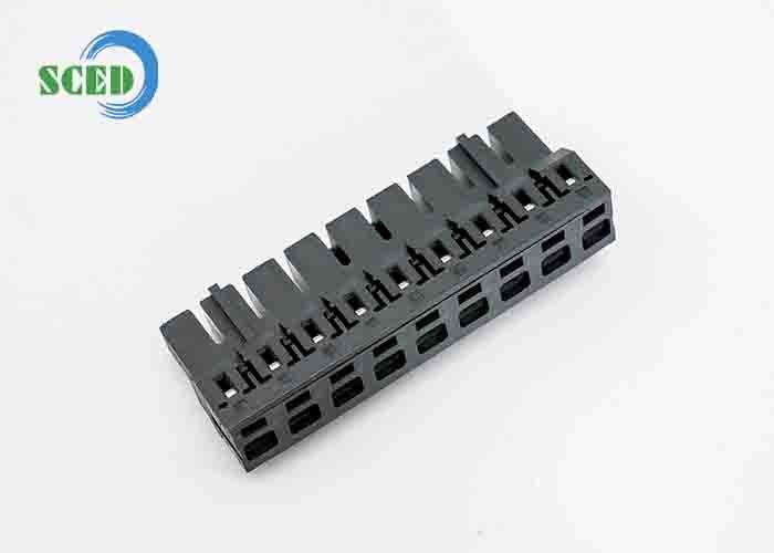 PA66 Plastic Grey Pluggable Terminal Block Connector 7.5mm Pitch 300V ...