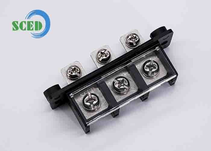 Pitch 21.00mm 600V 65A 3P Barrier Terminal Block Single Row PBT M5 ...