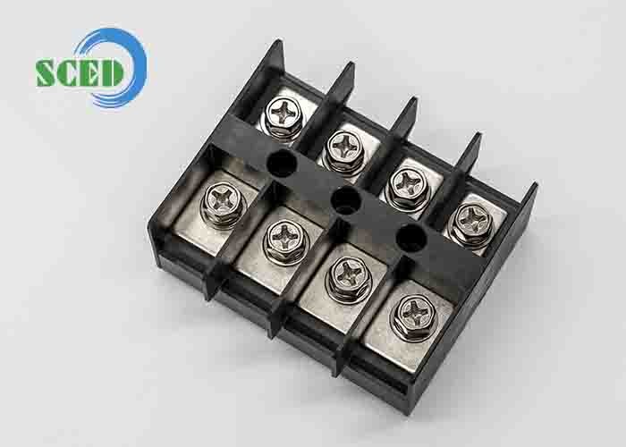 600V 100A High Current Terminal Blocks 20.00mm Copper Right Angle Wire ...