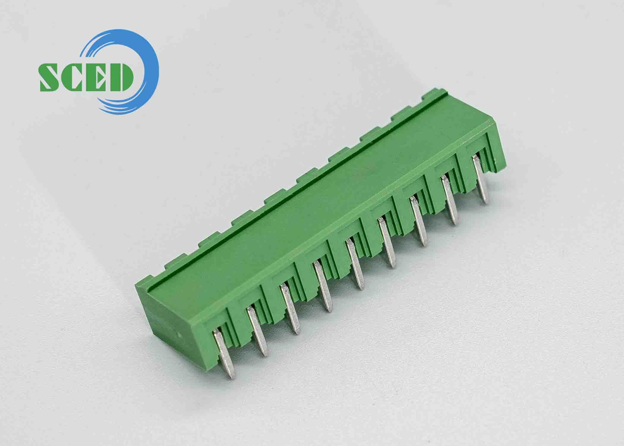UL94V-0 Rated Right Angle Wire Inlet Feed Through Terminal Block for ...