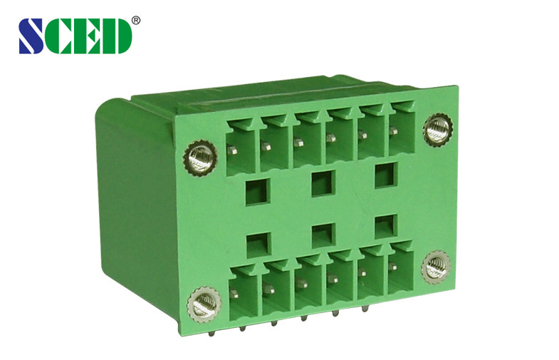 Male Sockets Header , Pitch 3.81mm 300V 8A 2 × 2P - 20 × 2P Pluggable ...