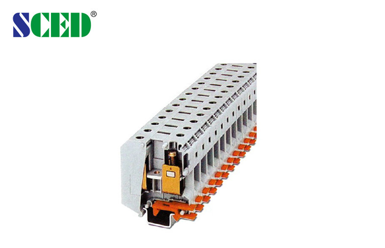Terminal Width 20.0mm 600V 150A Din Rail Terminal Blocks AWG 6 - 1 / 0