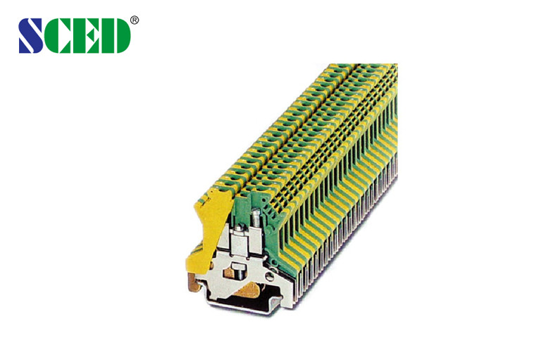 Ground Terminal Blocks Terminal Width 6.2mm AWG 30 - 12 Din Rail ...