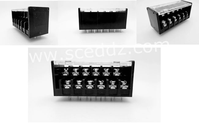 Dual Decks 7.62mm Spacing Electrical Barrier Terminal Blocks PBT For ...